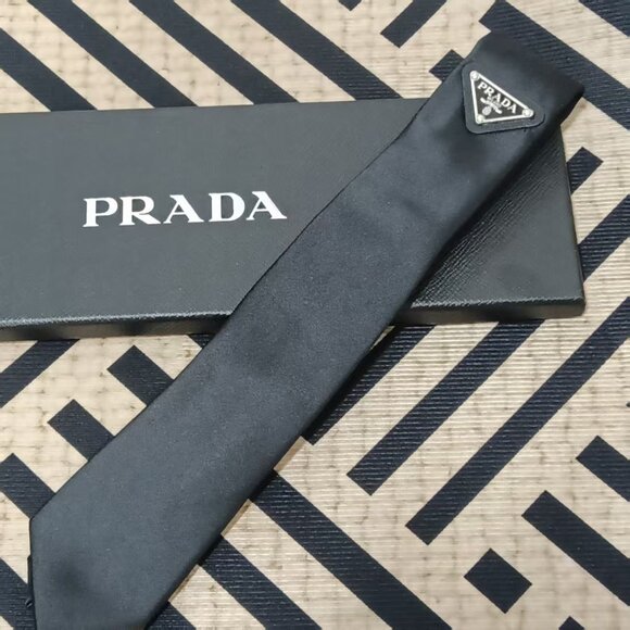 Prada | Accessories | Prada Mens Black Tie | Poshmark